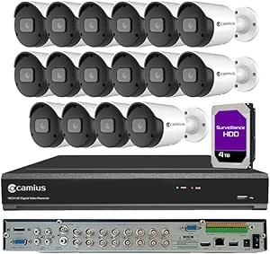 Amazon.com : Camius - 4K DVR 16 Channel Security Camera System, 16 x 4K ...