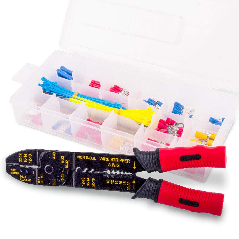 Buy Hi-Spec 176pc Wire and Cable Stripper, Crimper & Cutter. Pliers ...