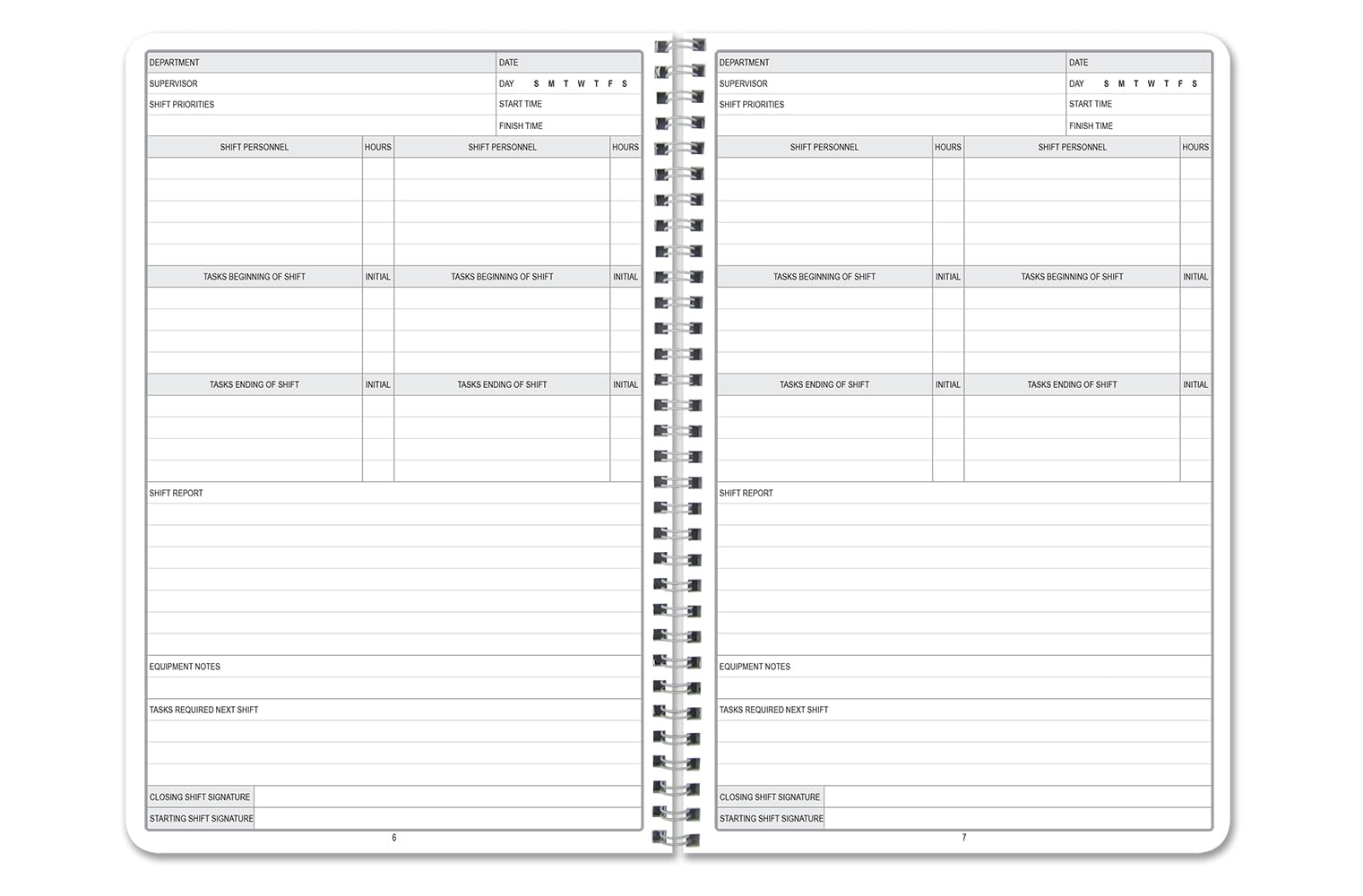 Snapklik.com : BookFactory Shift Handover Log Book Shift Hand Over ...