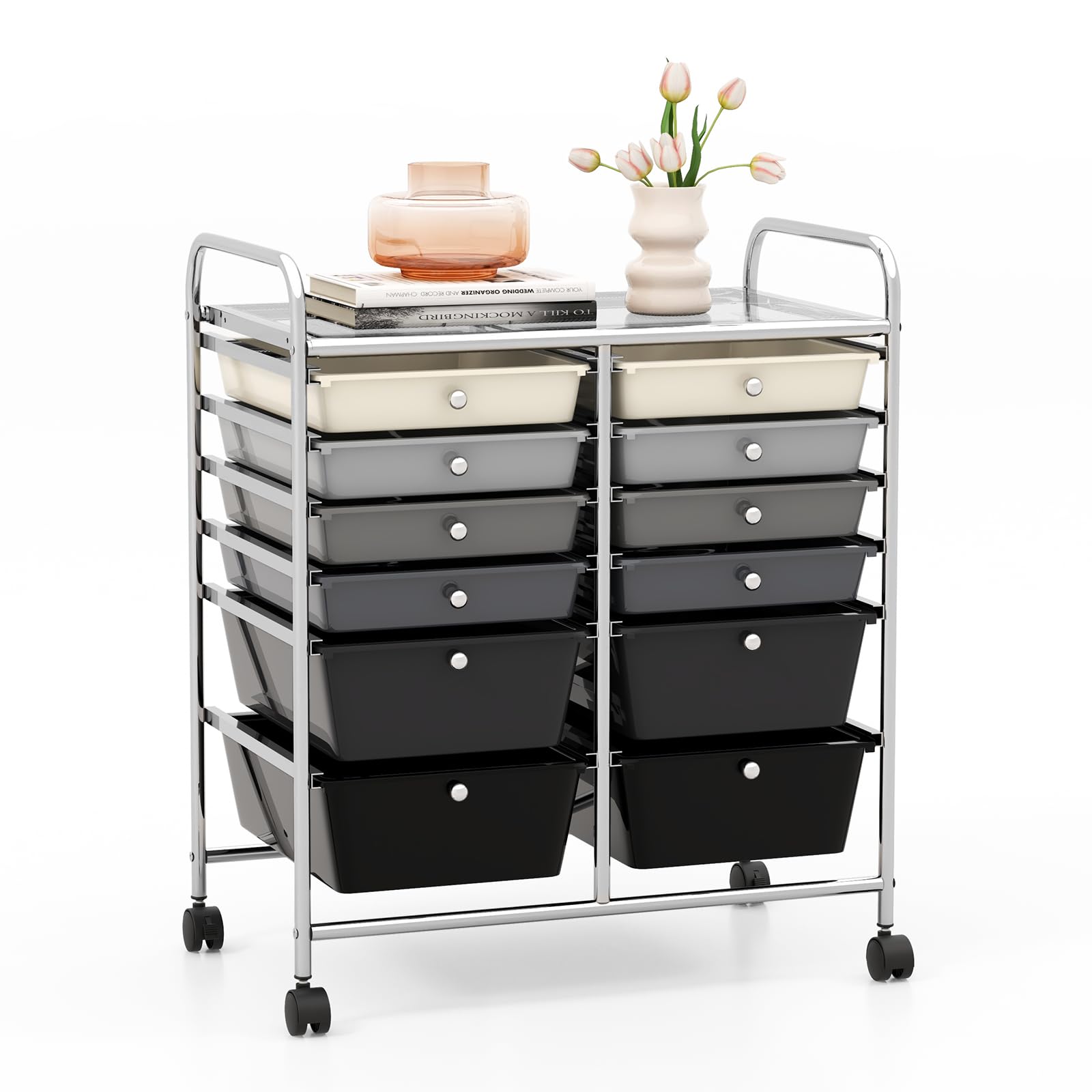 Amazon.com: GOFLAME 12-Drawer Rolling Storage Cart, Multipurpose ...
