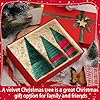 Amazon.com: Iceyyyy 10 Pcs Rustic Christmas Velvet Tree Set-Modern ...