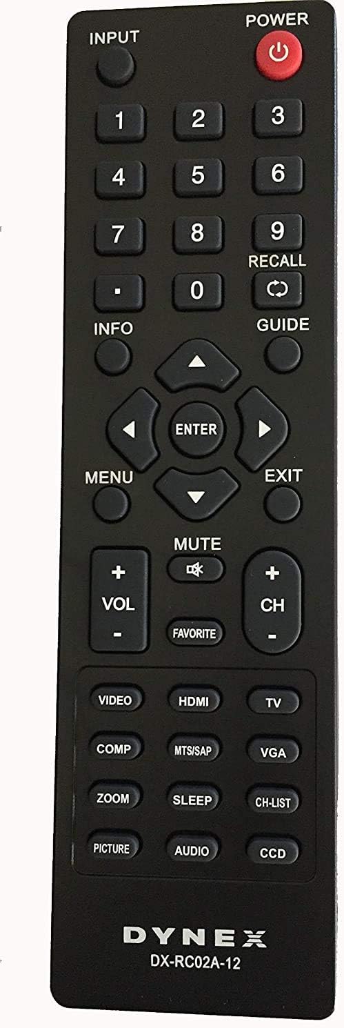 Amazon.com: DYNEX DX-RC01A-12 DX-RC02A-12 LCD LED TV Remote for DX ...
