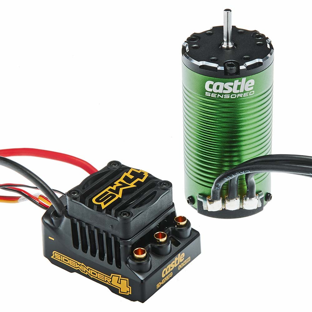Castle Creations Sidewinder 4 Sensorless ESC & 1415 2400KV Brushless ...