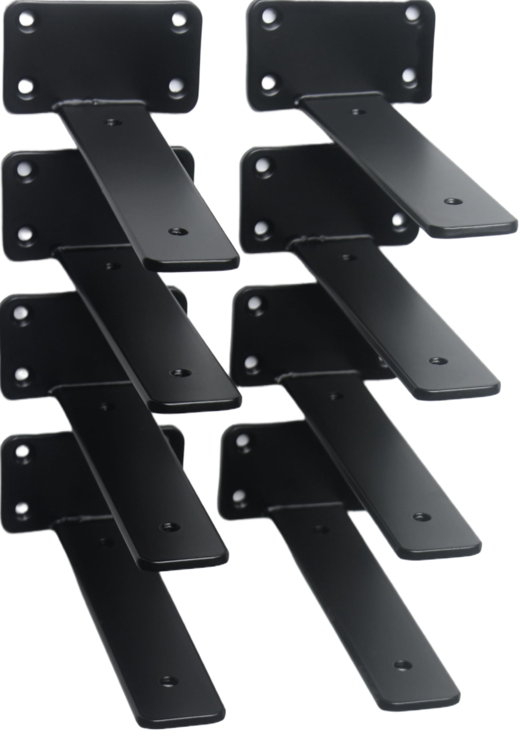 Amazon.com: 8 Pack - 7 inch Black Hidden L Shelf Bracket (1/5 Inch ...