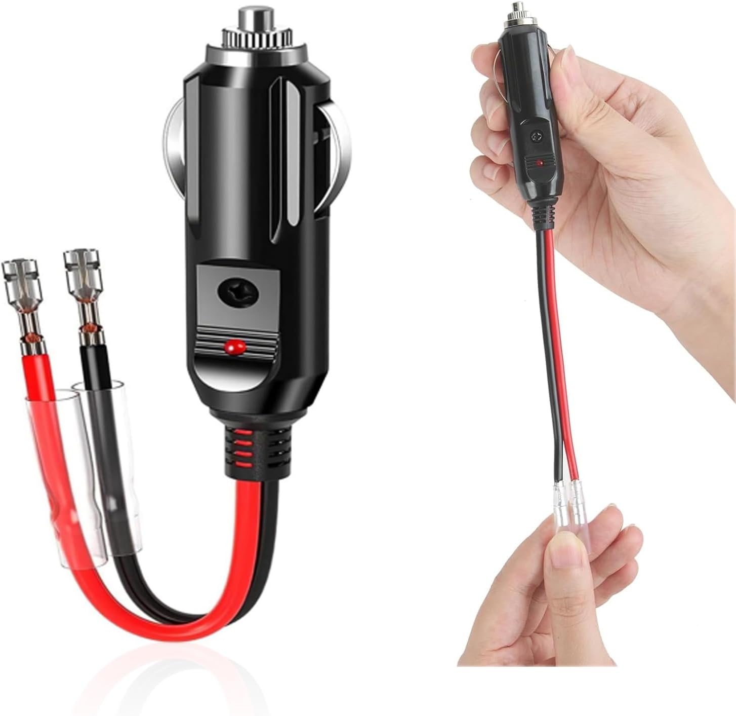 12v Car Cigarette Lighter Male Plug, Power Plug Male to Bullet Female ...