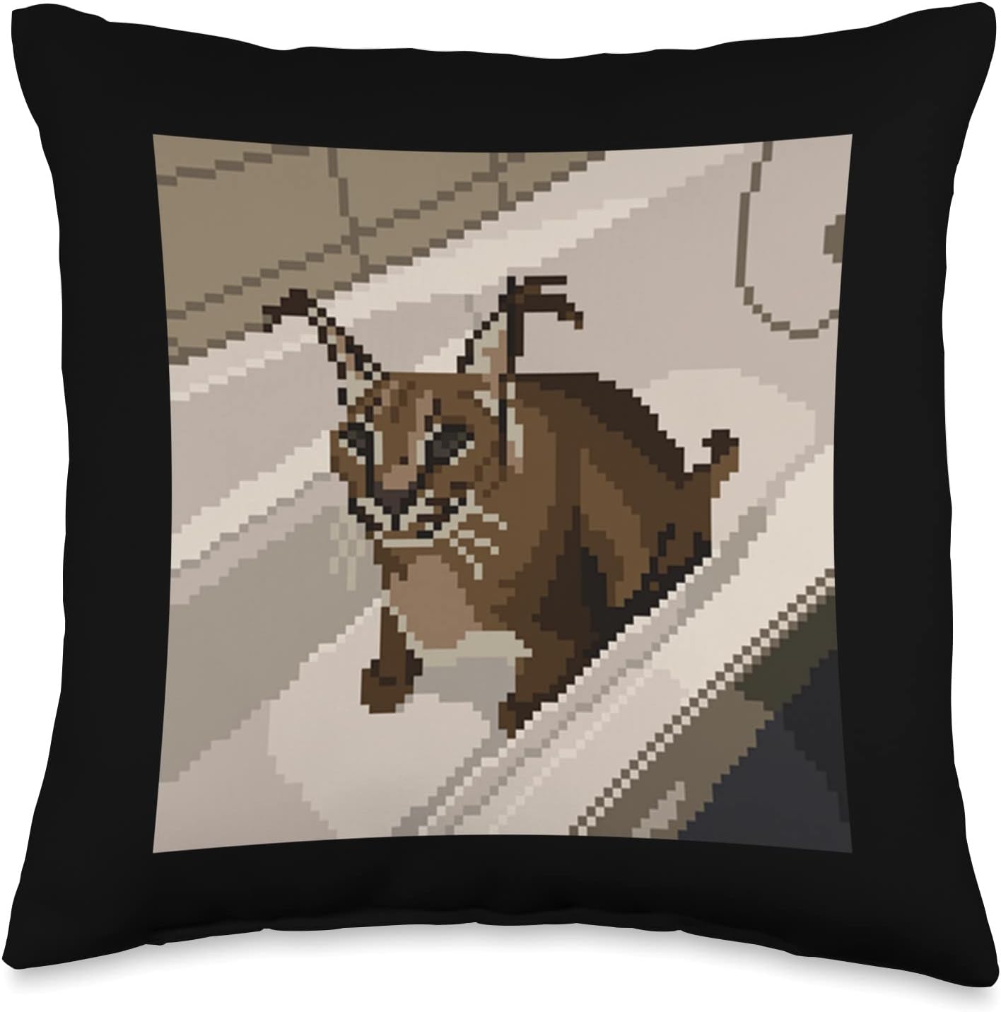 Amazon.com: Floppa Memes Big Floppa Pixel Art Throw Pillow, 16x16 ...