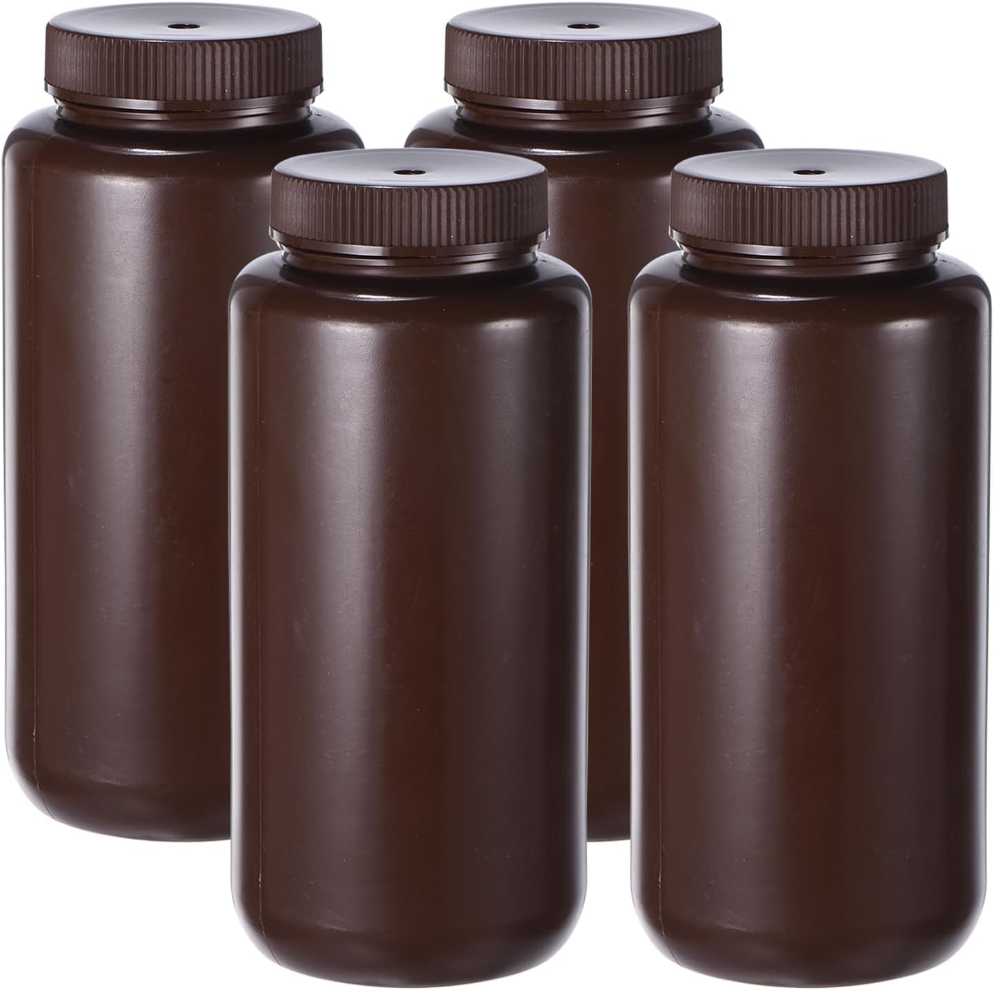 Amazon.com: PATIKIL 4 Pcs 1000ml Reagent Bottles, PE Wide Mouth Round ...