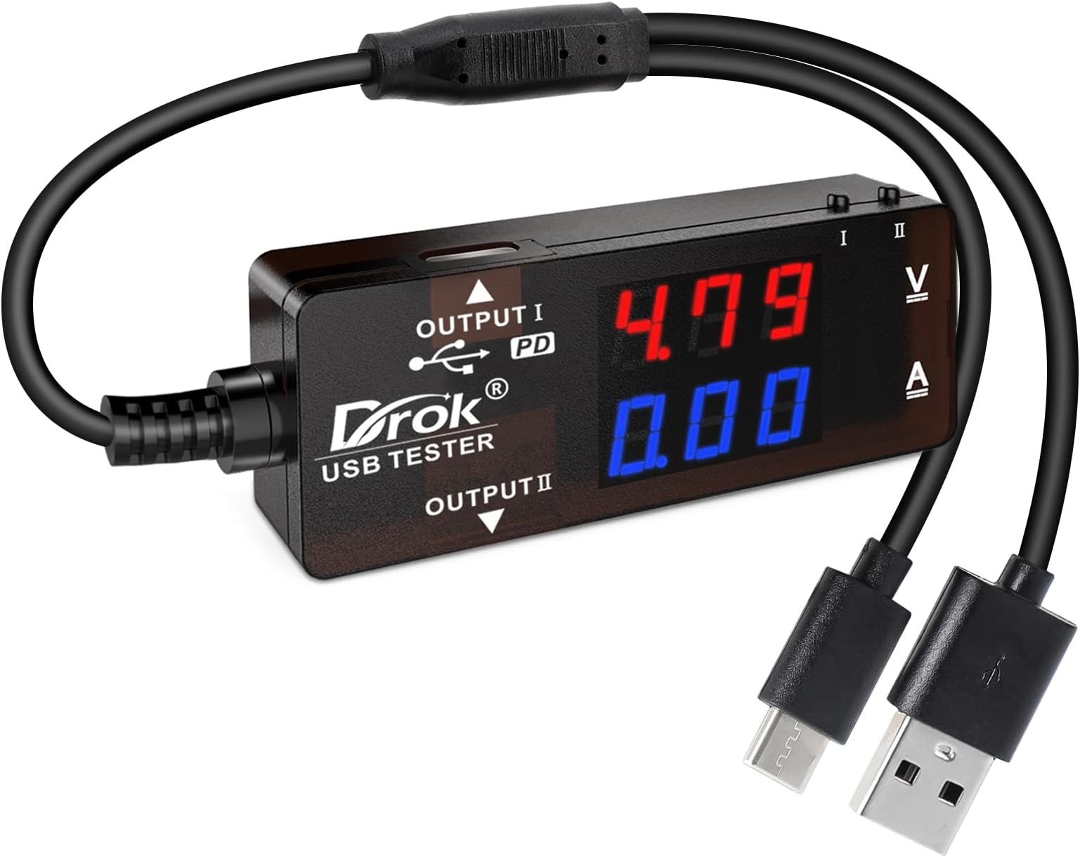 PowerJive USB Voltage/Amps Power Meter Tester Multimeter, Test Speed of ...