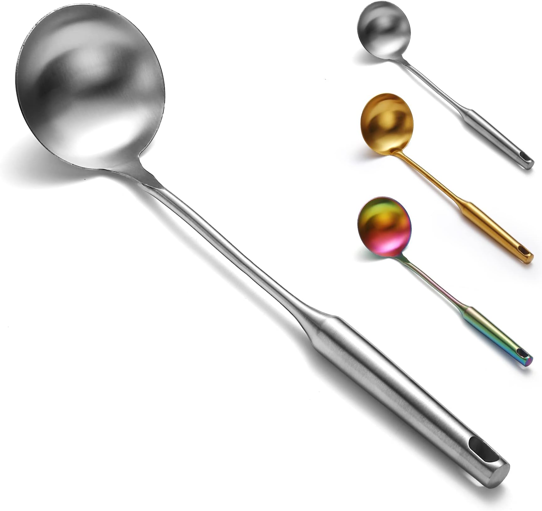 TENTA KITCHEN 3oz/85ml Stainless Steel Small Soup Ladle Spoon,11.5"x 3. ...