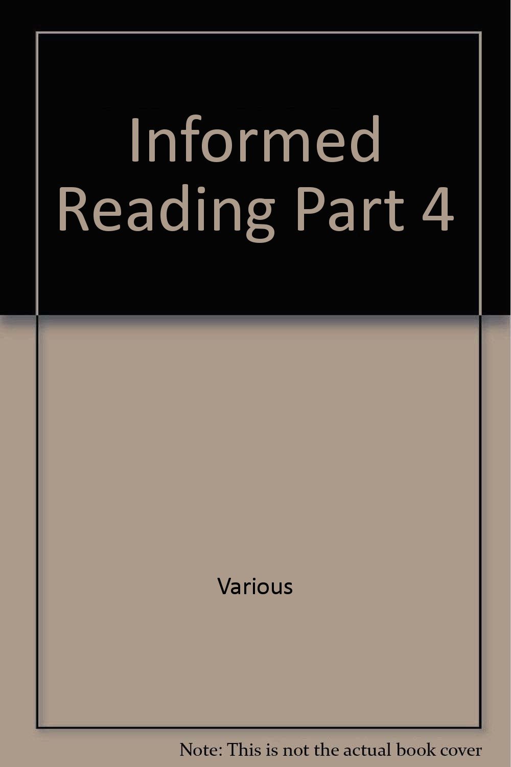 Informed Reading Part 4: Amazon.co.uk: Various: Books