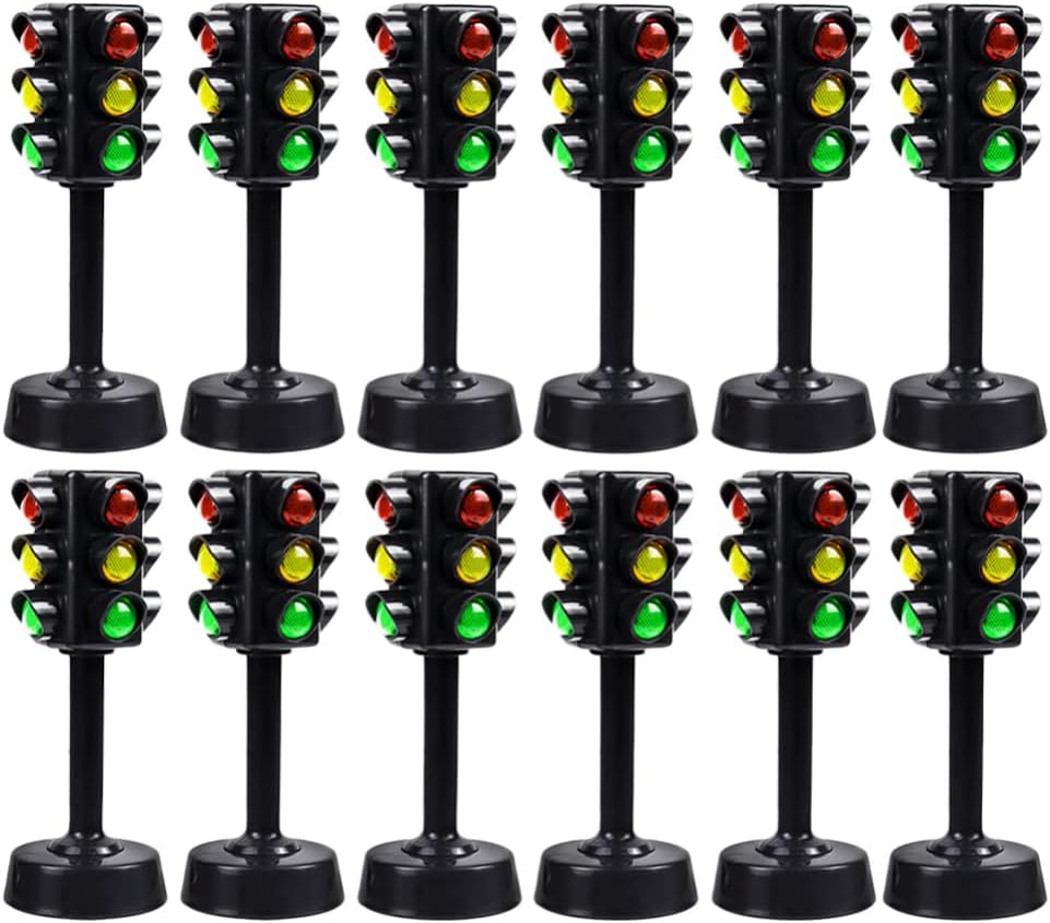 NUOBESTY Kids Traffic Light Toy, Traffic Signals Lamp Model Toy, Red ...