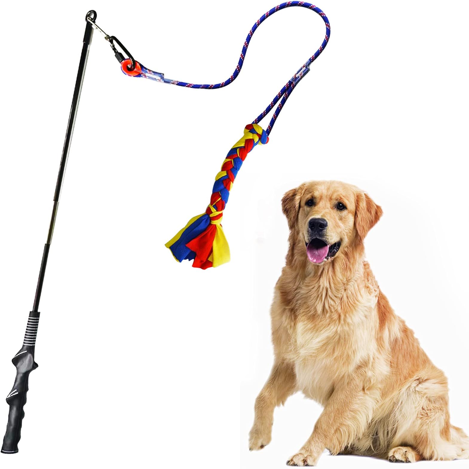 Pet Supplies : YINOR Flirt Pole for Dogs-Interactive Lures Durability ...