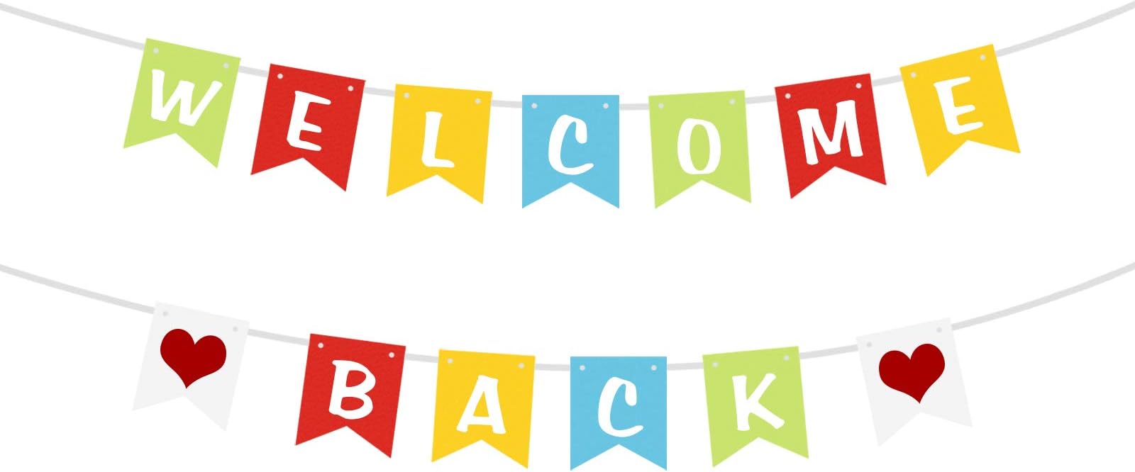 Amazon.com: Colorful Welcome Back Banner - New House - Classroom ...