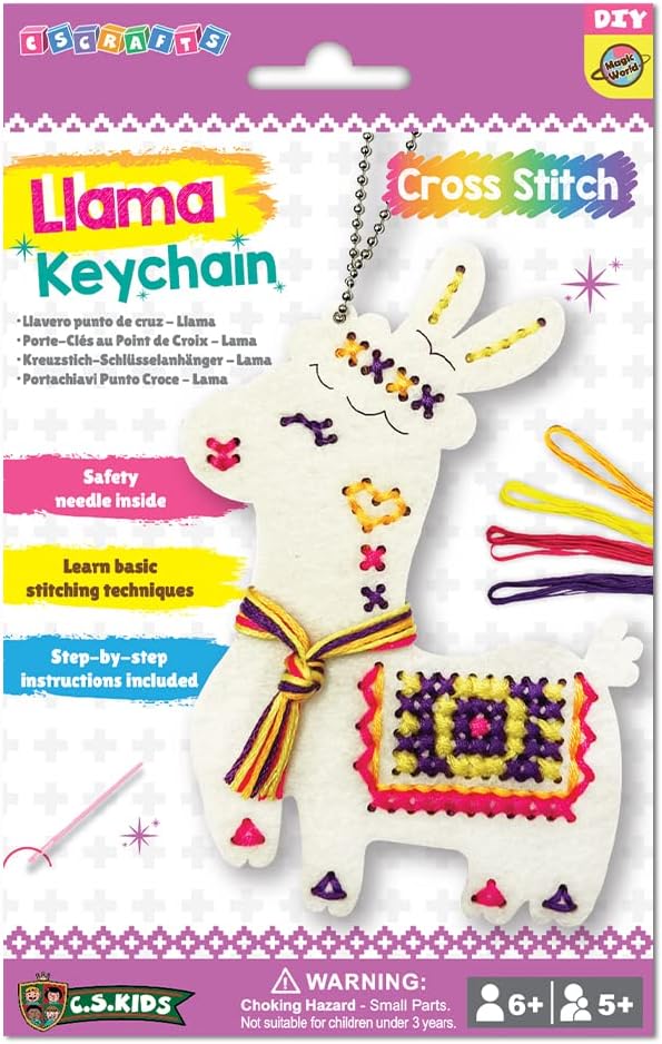 Amazon.com: C.S. Kids KC13 My Llama Keychain, First Sewing Arts ...