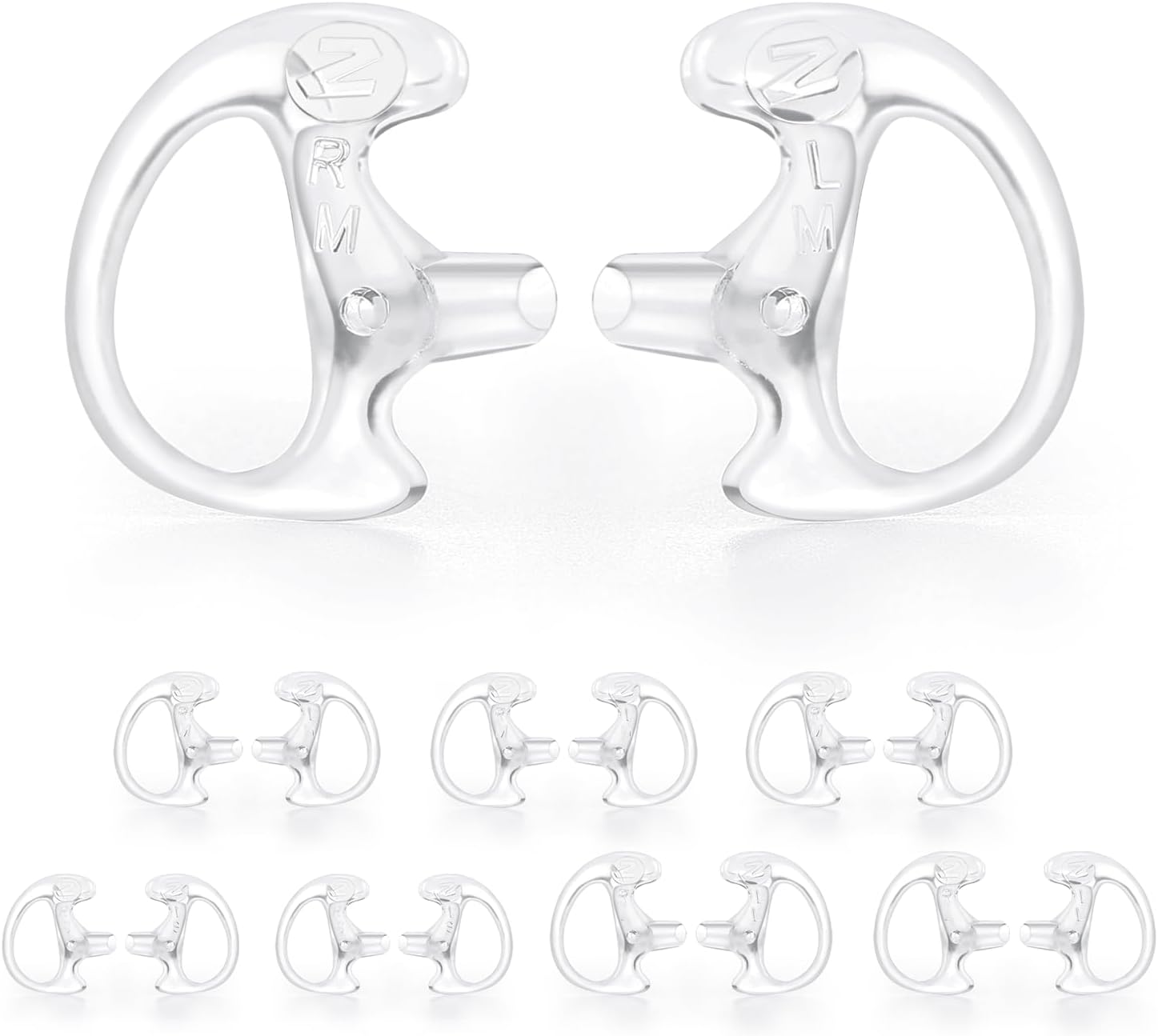 Zeadio 8-Pair Pro-Grade Covert Surveillance Earbud, Replacement Ear ...