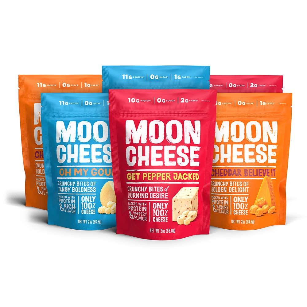 Amazon.com: Moon Cheese Bites Bundle, Cheddar Believe It, Oh My Gouda ...