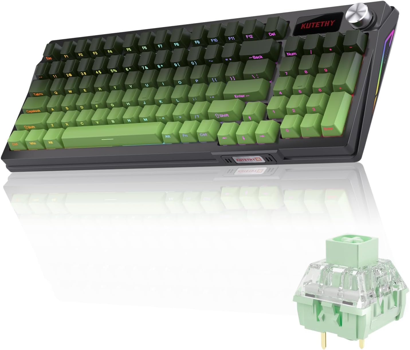 Amazon.com: Mciepny KUTETHY KY95 Wireless Mechanical Keyboard,LCD ...