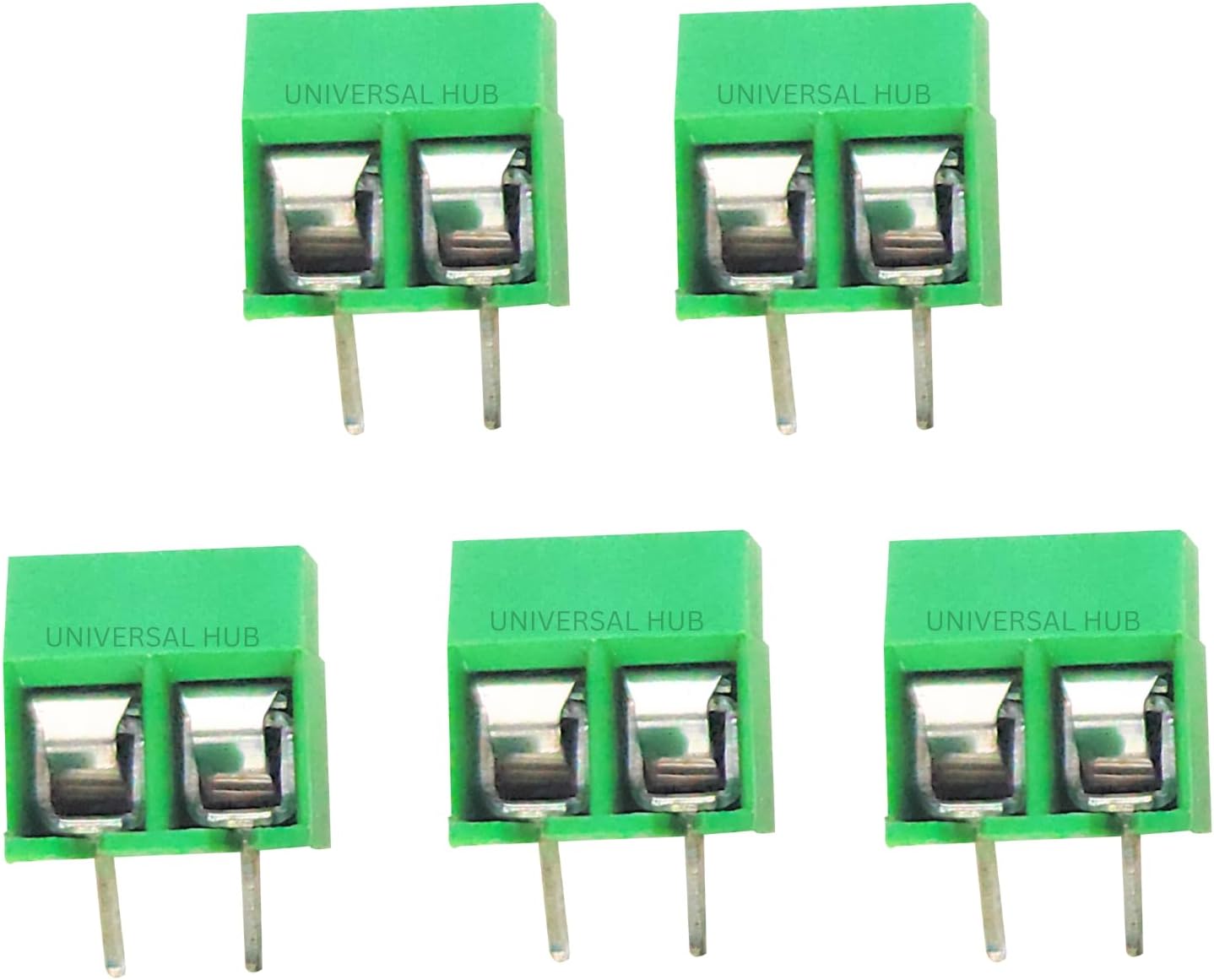 UNIVERSAL HUB 2 PIN WIRE CONNECTOR 5PCS GREEN COLOR YX-126 Connector ...