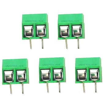 UNIVERSAL HUB 2 PIN WIRE CONNECTOR 5PCS GREEN COLOR YX-126 Connector ...
