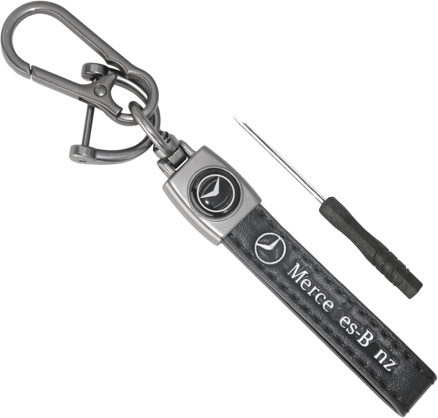 Amazon.com: AsianiCandy Genuine Leather Car Keychain Keyring ...