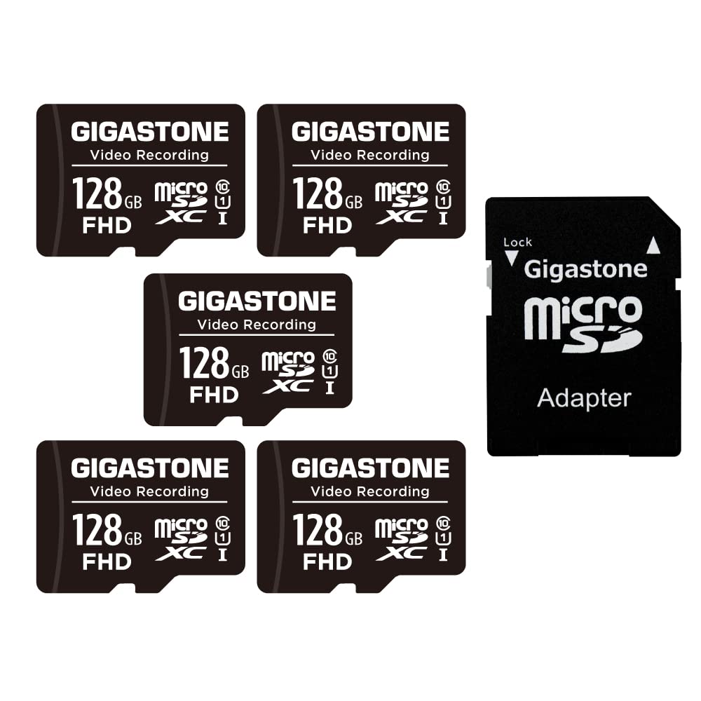 Gigastone 128GB 5-Pack Micro SD Card, 4K Video Pro, GoPro, Surveillance ...