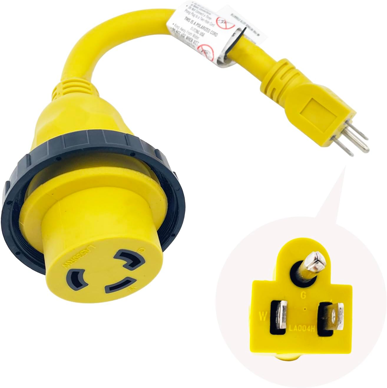 Amazon.com: 1FT 30-Amp to 15-Amp Marine & RV-Adapter Cord Nema 5-15P to ...