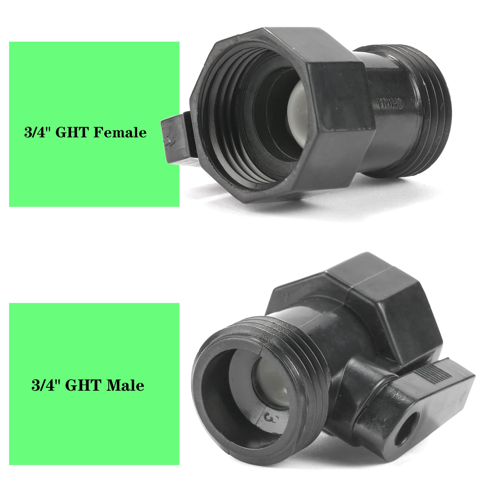 Snapklik.com : 4 Pack 3/4" Garden Hose Shut Off Valve