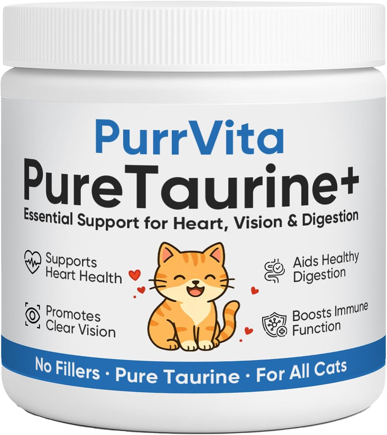 Amazon.com : PurrVita Taurine Supplements for Cats, Pure Taurine Powder ...