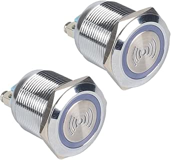 DMWD 22mm 7/8 inches Waterproof Red LED Flash Alarm 12V DC Metal ...