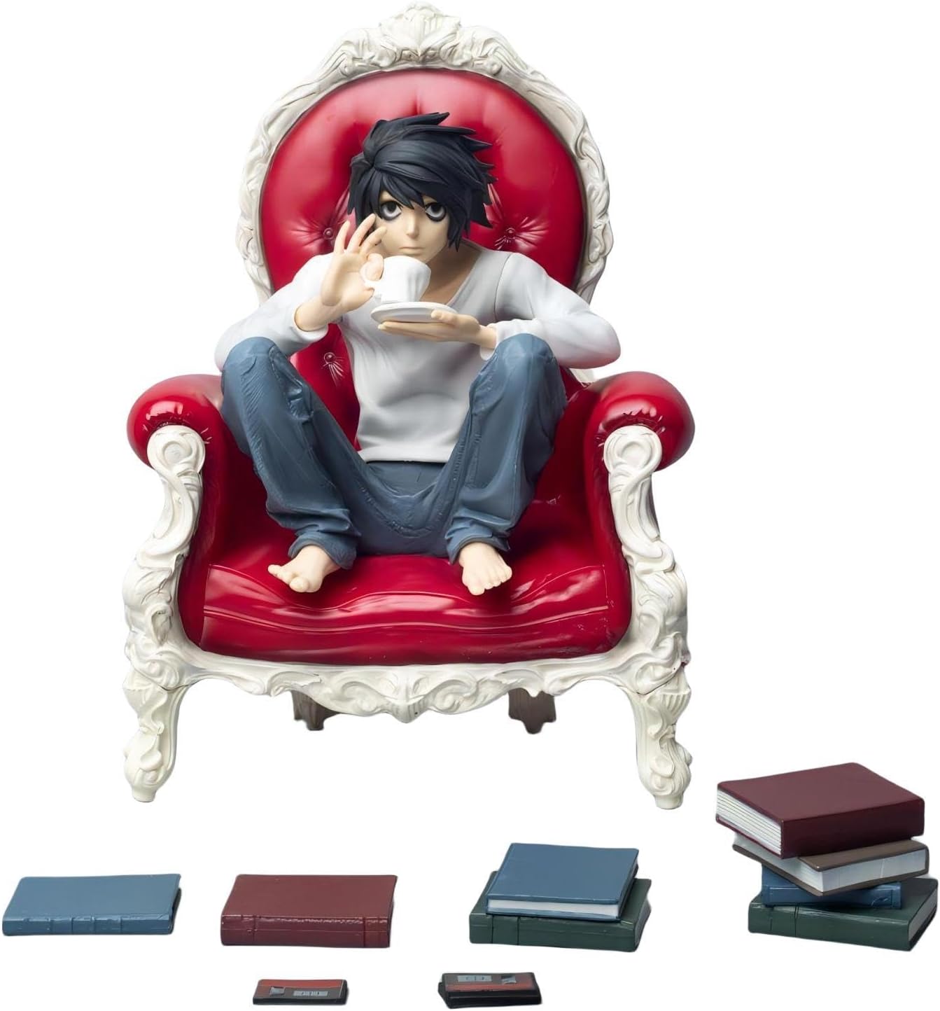 Luxetoys L Anime Figure Death Note Character Figures with Coffee on the ...