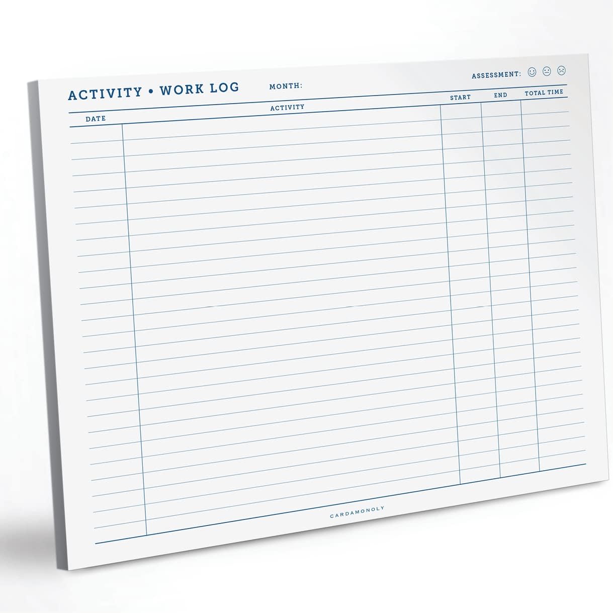 Amazon.com : CARDAMONOLY 11 x 8.5 Activity Log Notepad - 50 Tear Off ...