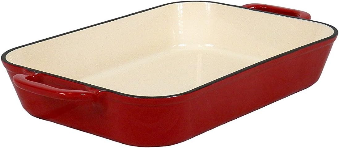 Amazon.com: Field Chef Baker 5-Quart Enameled Cast Iron Lasagna Pan ...