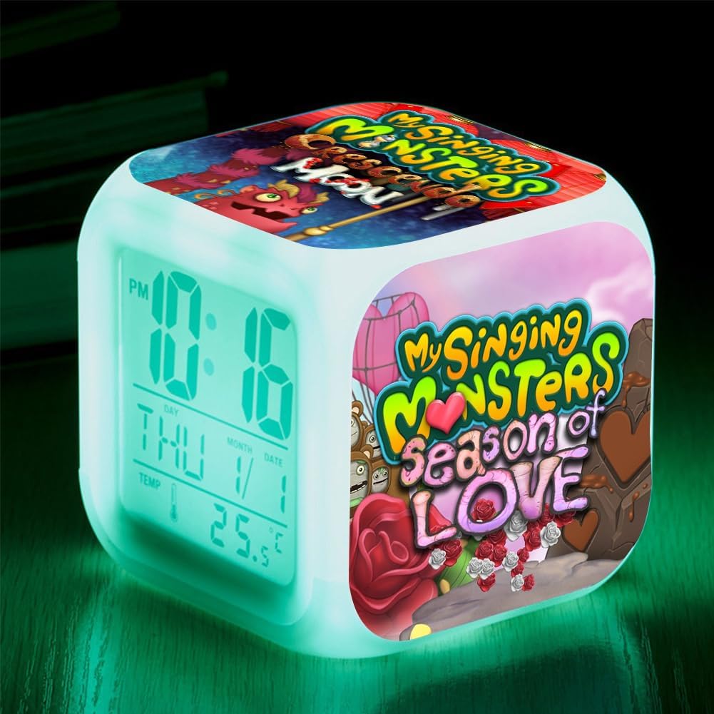 Xinchangda My Singing Monsters Alarm Clock for Kids, Game LED Digital ...