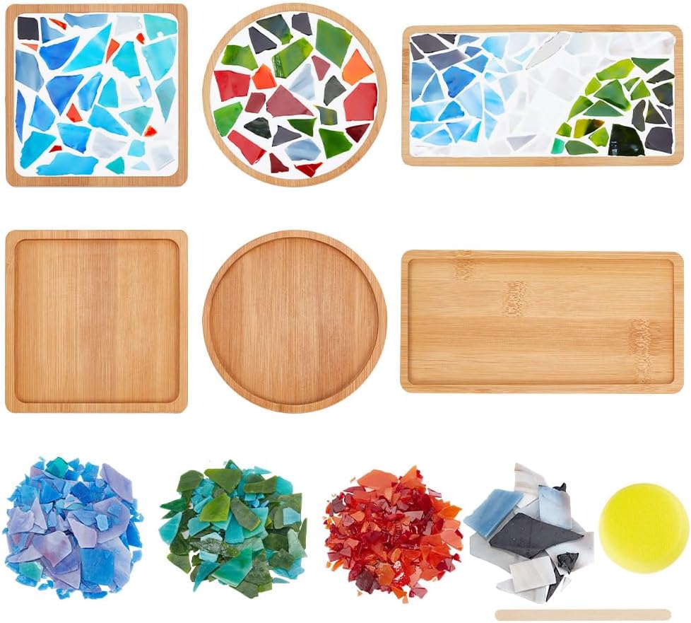 Amazon.com: WEBEEDY 3 Set DIY Mosaic Coaster Kit DIY Craft Make Your ...