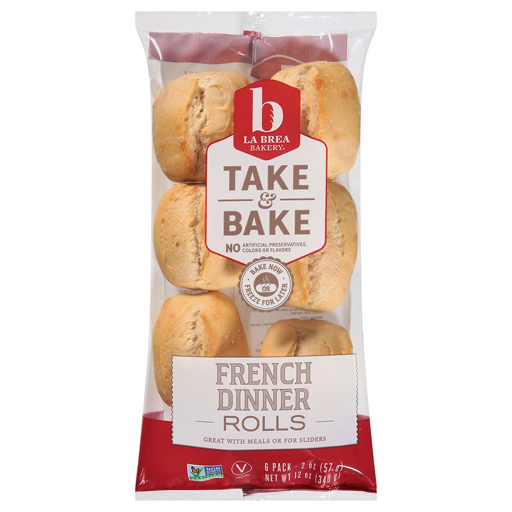Amazon.com: La Brea, Dinner Rolls French Take Bake 6 Count, 12 Ounce ...
