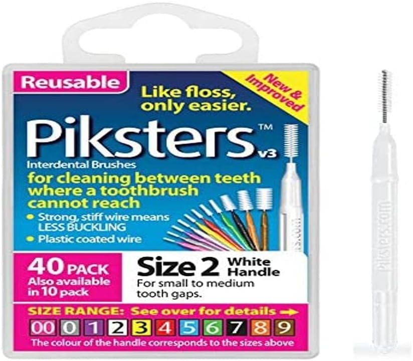 Piksters Interdental Brush - Brushes for cleaning between teeth (40 ...