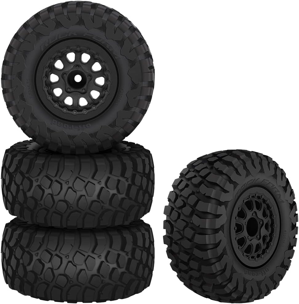 Amazon.com: GLOBACT RC Truck Tires 12mm Hex RC Wheels and Tires with ...