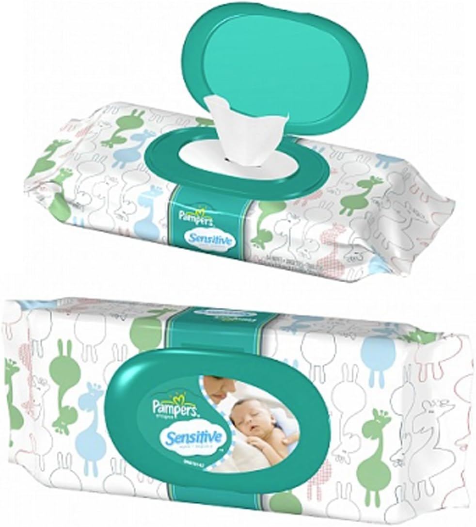 Amazon.com: Pampers Sensitive Wipes Pack - 64ct : Health & Household