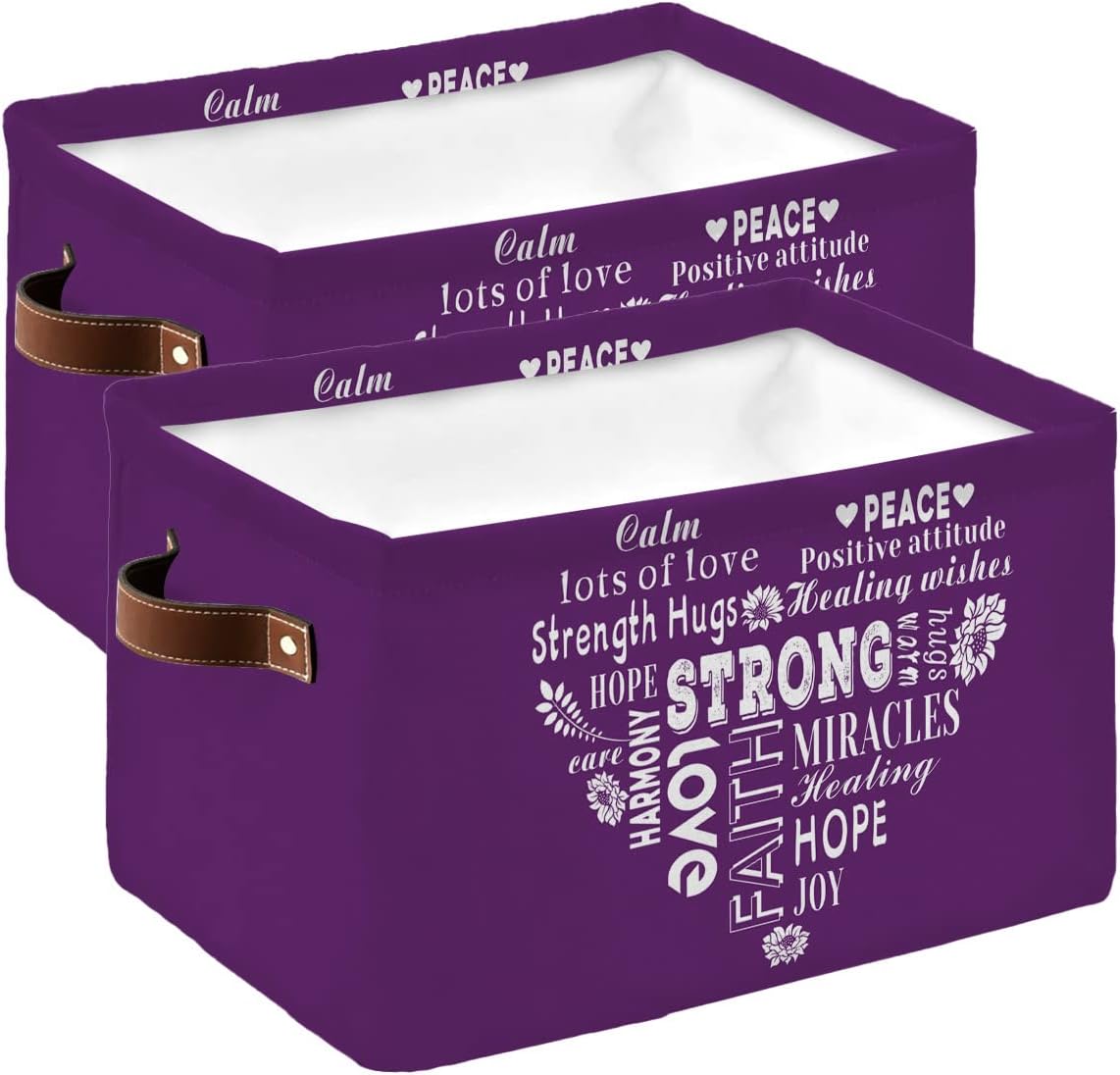 Amazon.com: Storage Basket Inspirational Quotes Large Foldable Storage ...