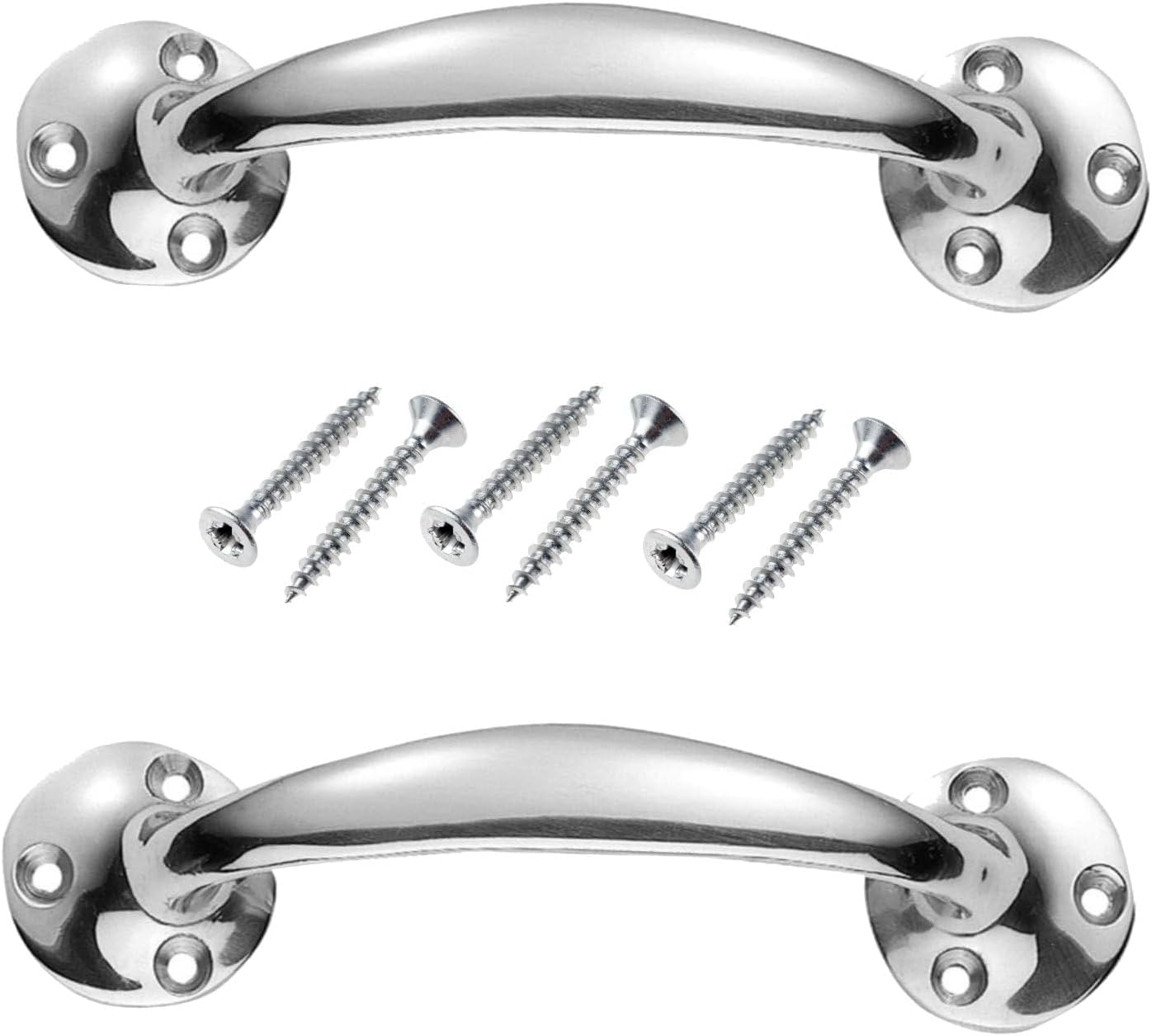 SISI UK Chrome Plated Victorian Bow Shaped Handles 150mm Bow Door Pull ...