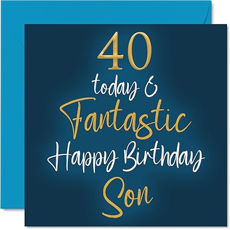 Son 40th Happy Birthday Card - Lots Of Love To The Best Son In The ...