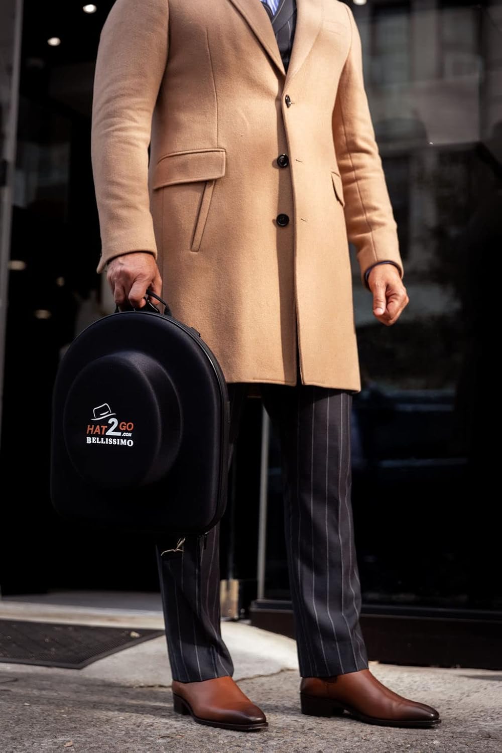 Buy Hat Box Travel Fedora Case Universal Carrier for Hats Carry On Bag ...