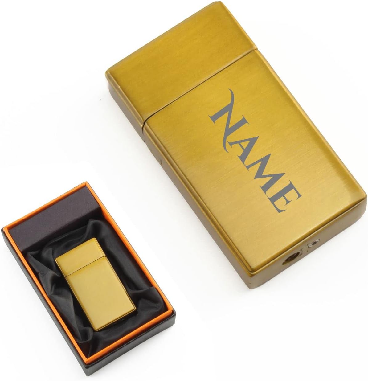 Personalised Engraved Gold Torch Gas Jet Lighter, Comes with ...