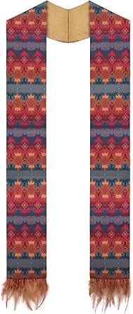 Amazon.com: Endea Graduation Native American Stole With Feather-Tipped ...