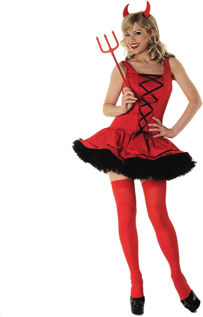 Oromiss Womens Sexy Red Devil Fancy Dress Halloween Costume Outfit ...