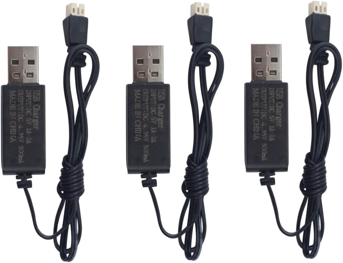 Amazon.com: sea jump 3PCS 3.8V with JST PH-2.0 Plug Connector USB ...