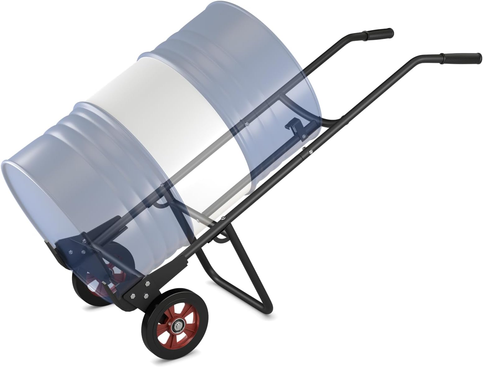 COSTWAY Drum Hand Truck, Oil Drum Transport Push Cart with 2 Rubber ...
