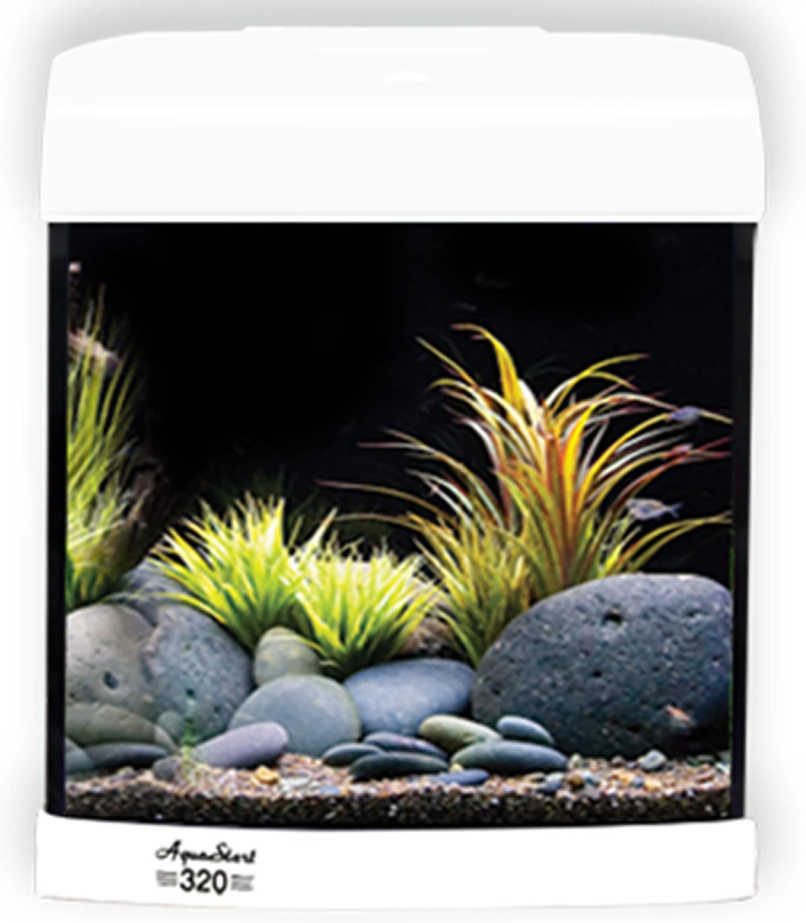 Ciano Cube Glass Aquarium Includes LED Lights & Filter (Cube 15 (14 ...