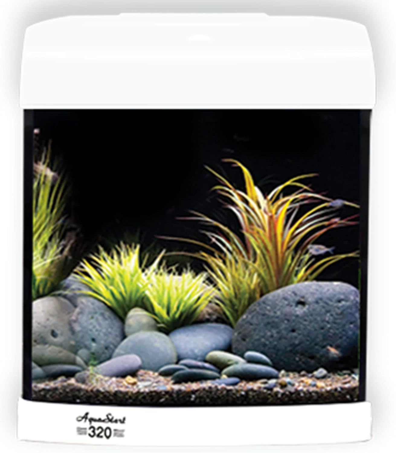 Aqua One 320 AquaStart 28L Glass Aquarium Gloss White : Amazon.co.uk ...