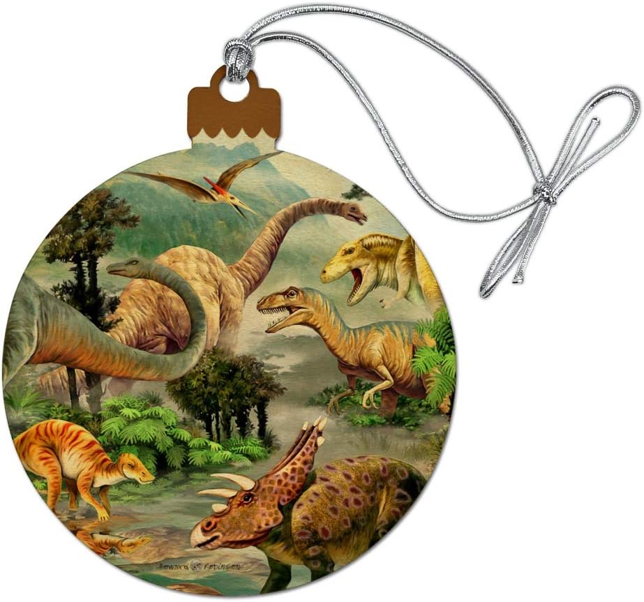 Amazon.com: Dinosaur Christmas Tree Ornament T Rex Covered in Lights ...